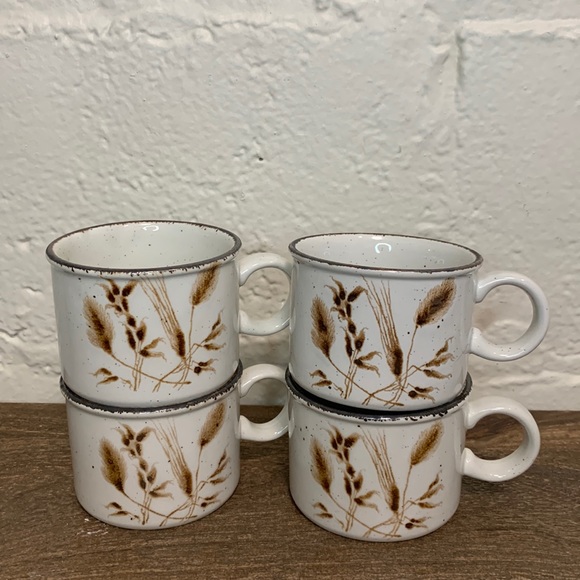 Vintage | Dining | Vintage Wheat Design Brown Cream English Stoneware ...